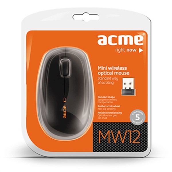 Acme MW12 Mini wireless optical mouse Black | 100303 | MW12 | Acme ...