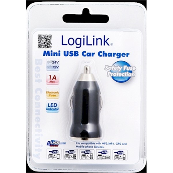 USB Mini Car Charger, 12-24 Volt, 1000 mA | 132689 | PA0029 | Logilink ...