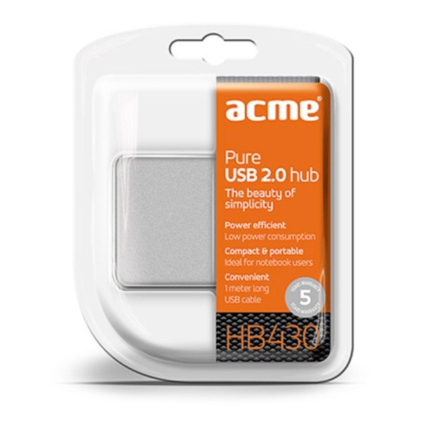 ACME HB430 Pure USB 2.0 hub | 094599 | HB430 | Acme | USB ჰაბები