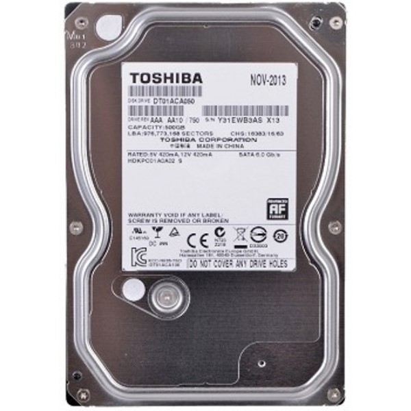 HDD SATA 3.5" 500GB TOSHIBA DESKTOP DT01ACA050 7200RPM 32MB 6GBS ...