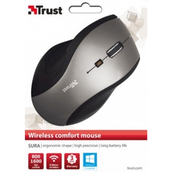 მაუსი TRUST Sura Wireless Mouse - 2 side buttons, sensitivity switch ...