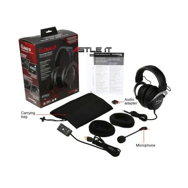 ყურსასმენი KINGSTON HYPERX CLOUD II GAMING HEADSET GUN METAL KHX-HSCP ...