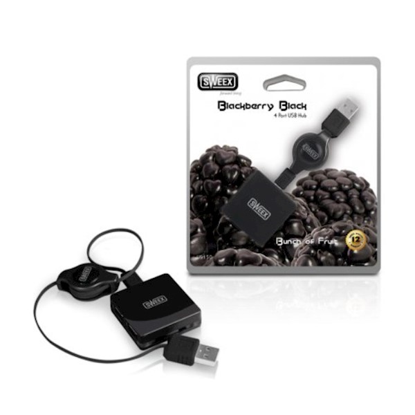 USB ჰაბი - SWEEX 4 Port USB Hub, Blackberry Black - US150 | 3141 | 3141 ...