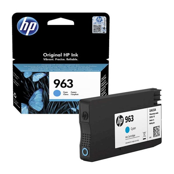 HP 963 Cyan Original Ink Cartridge | 3JA23AE | 3JA23AE | HP- | კარტრიჯები
