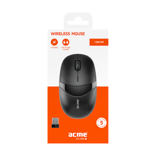 მაუსი ACME MW16 Compact wireless mouse Black | 96818 | 96818 | Acme ...