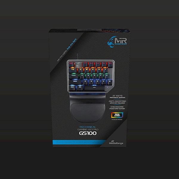 კლავიატურა MediaRange MRGS100 Mechanical Keyboard, USB, RGB, Black ...