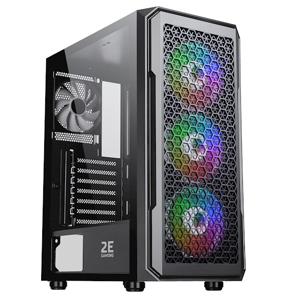 ქეისი 2E G338 HEXAGON, Mid-Tower, ARGB, Gaming PC Case, Black | 2E-G338 ...