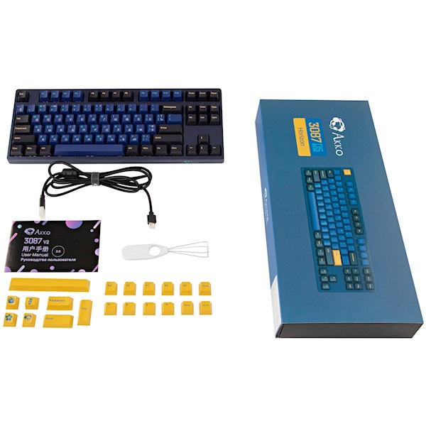 კლავიატურა akko 3087 V2 DS Horizon, CS Radiant Red, Wired, USB, Gaming ...