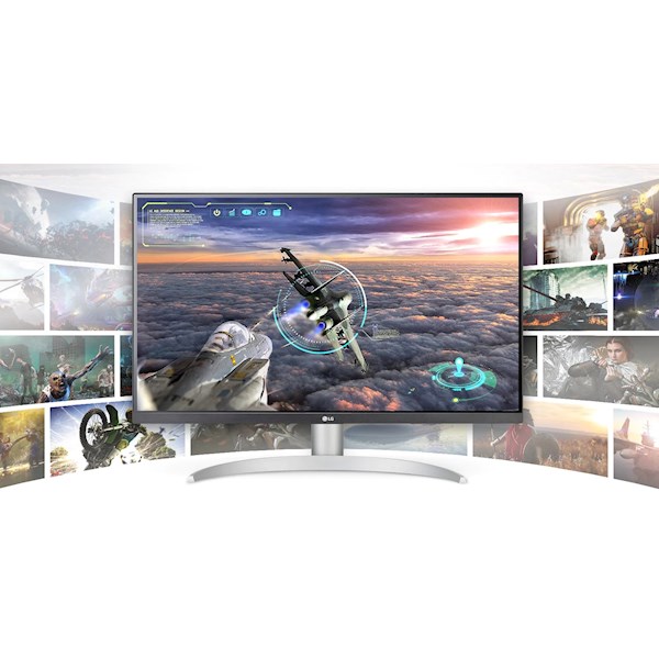 მონიტორი LG 27UP650-W.AMA, 27", Monitor, 4K UHD, IPS, VGA, HDMI, DP ...