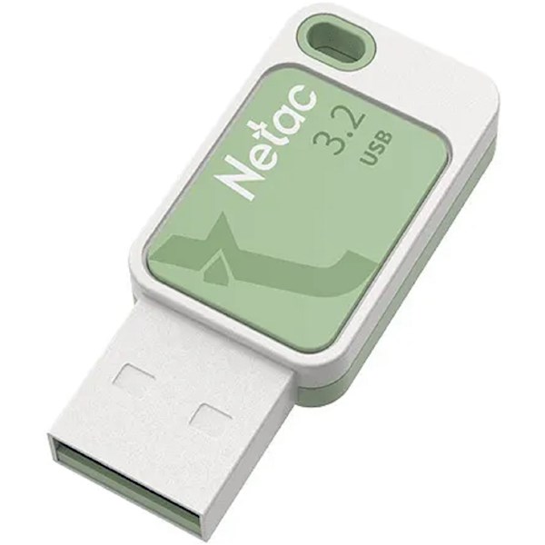 USB ფლეშ მეხსიერება Netac NT03UA31N-128G-32GN, 128GB, USB 3.2, Green ...