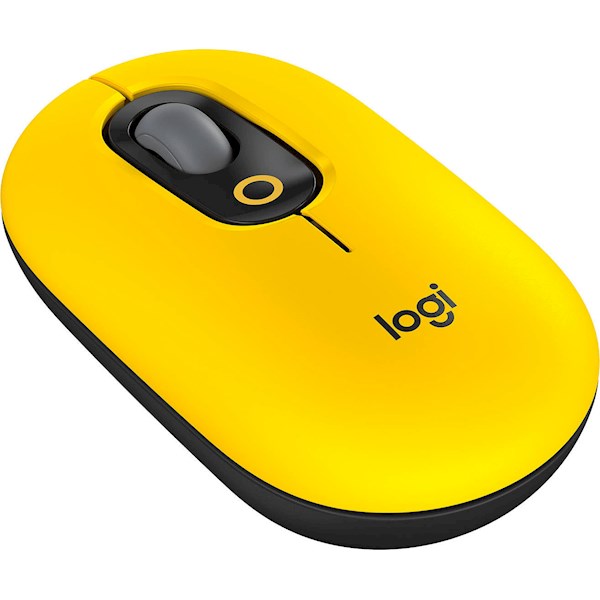 მაუსი Logitech L910-006546 Pop, Wireless, USB, BT, Mouse, Black/Yellow ...